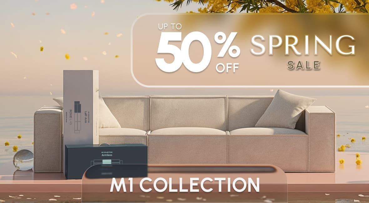 Rove Lab | M1 Sofa: Modular, SmartFoam, Spill-Proof